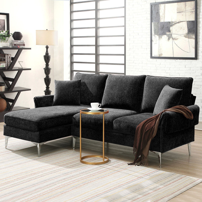 Black couch l shape store